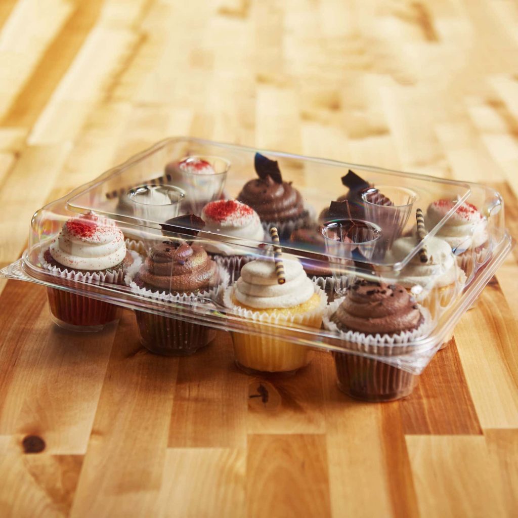 Hinged Cupcake/Muffin Containers - Display Pack