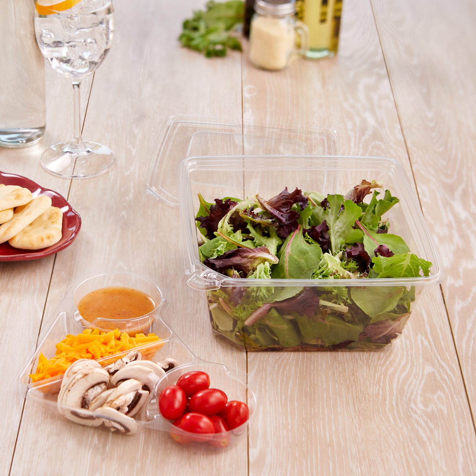 Square Salad Kit Bowls - Display Pack